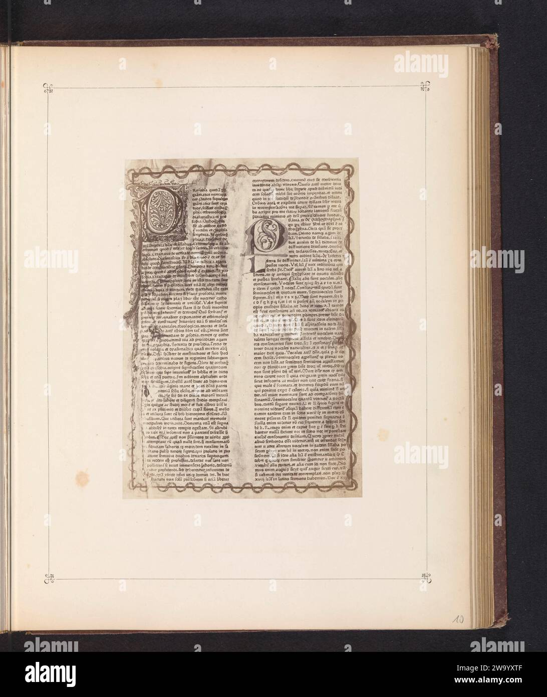Photo production of the first page of the Catholicon, B. Erdmann, c ...