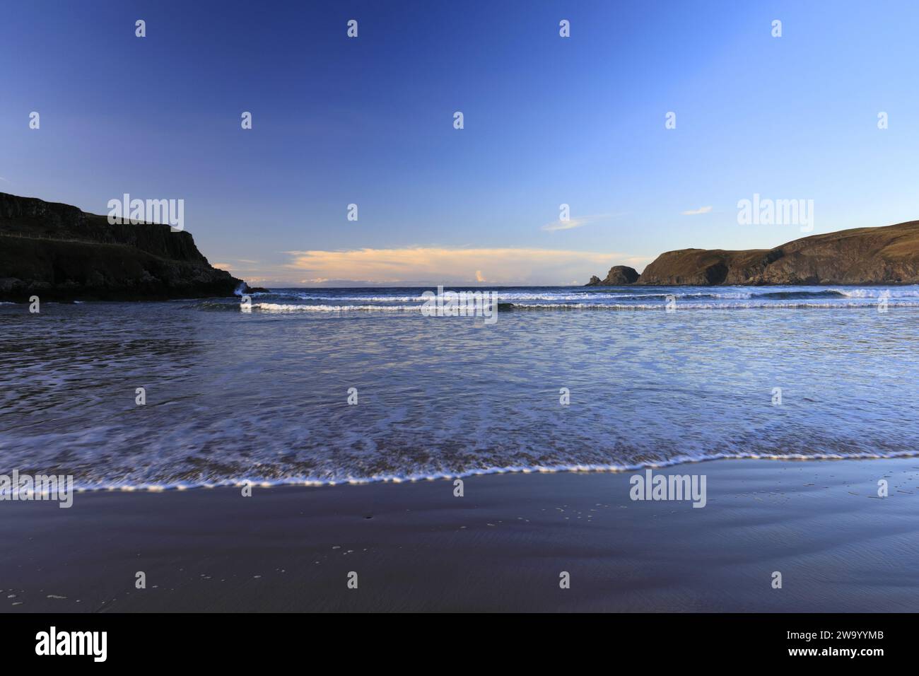 The big sandy beach at Farr Bay, Bettyhill village, Sutherland ...