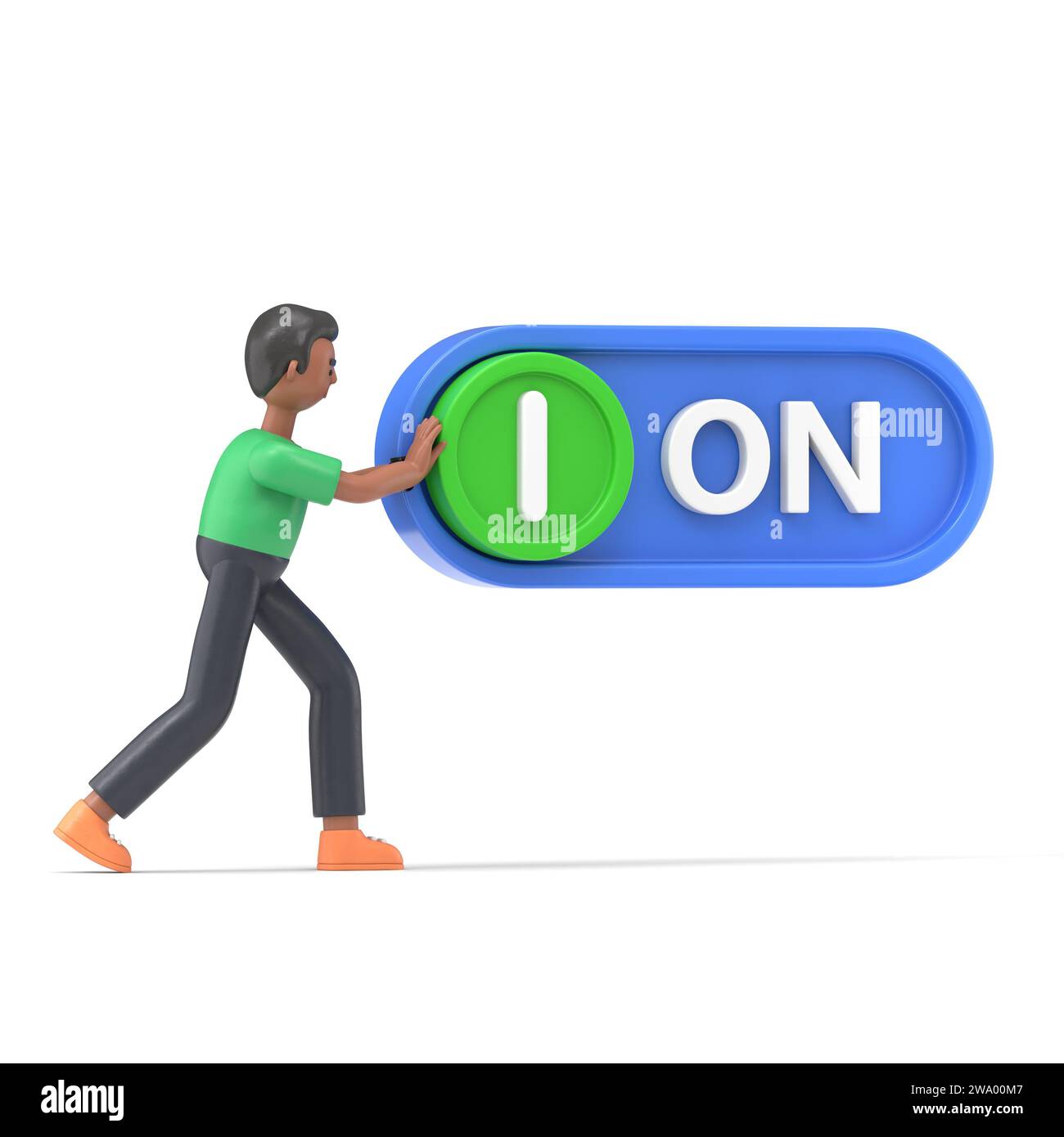 Man presses on off button hi-res stock photography and images - Alamy