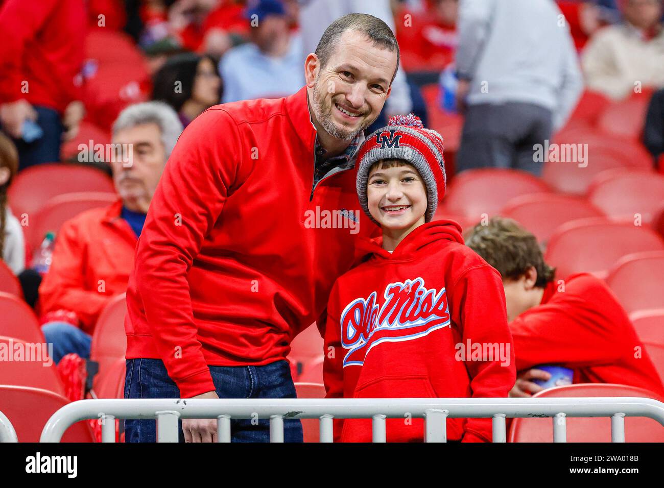 December 30, 2023: Father and son Ole Miss fans at the Chick-fil-A ...