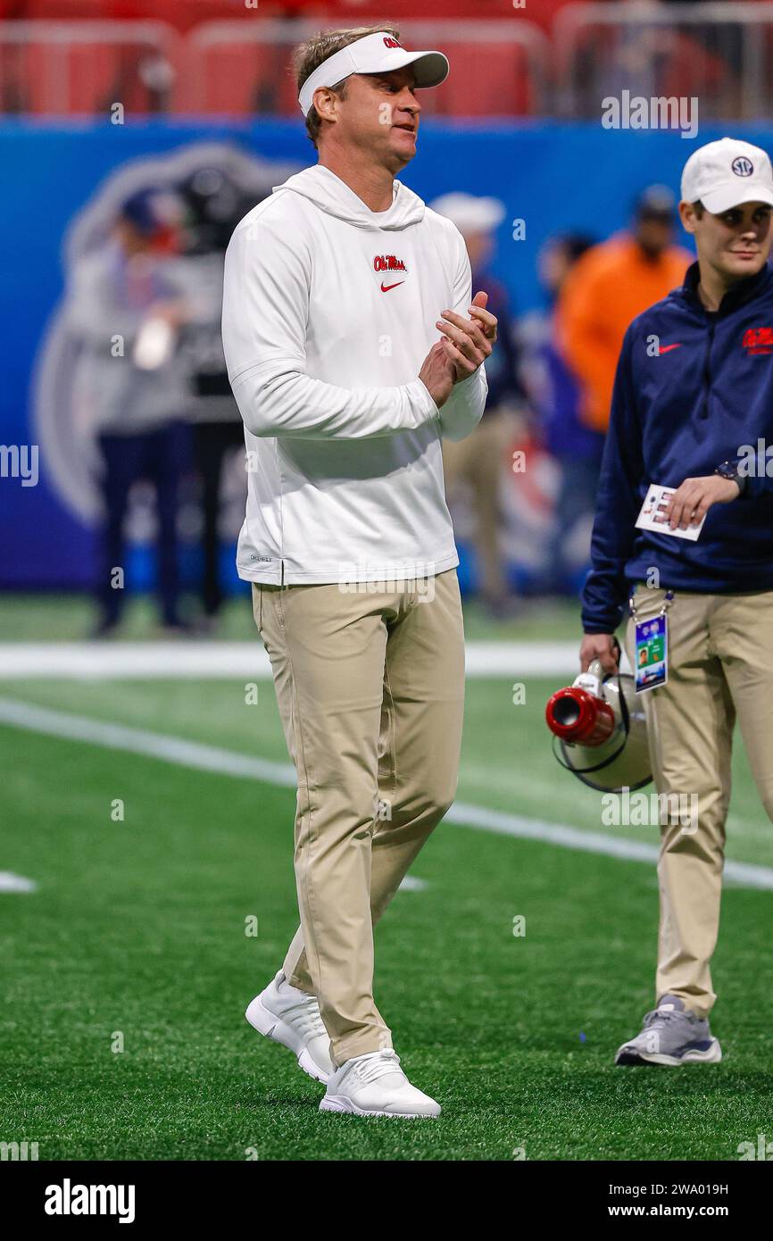December 30, 2023: Ole Miss head coach, Lane Kiffin, prior to the Chick ...