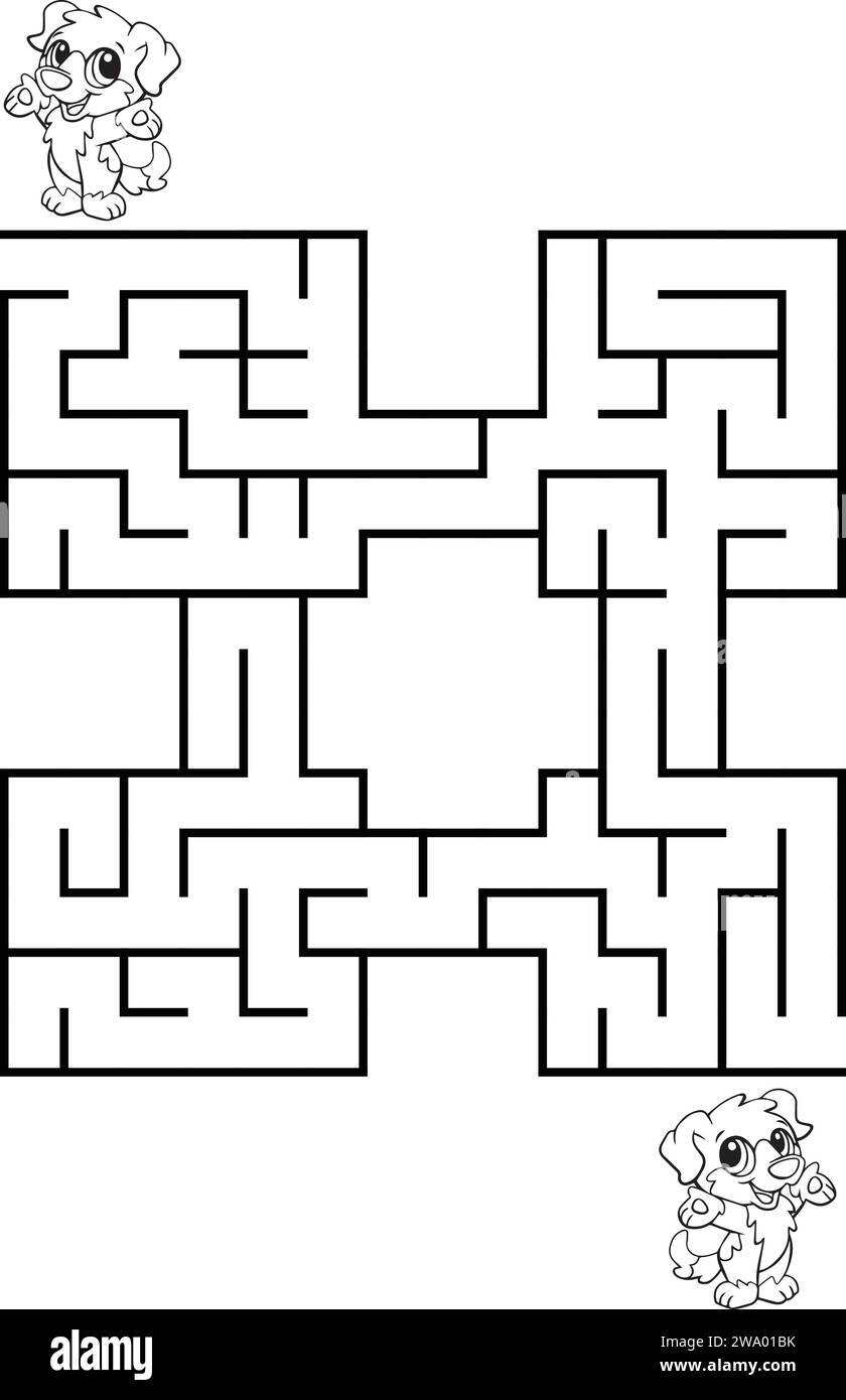 Cartoon maze puzzle hi-res stock photography and images - Alamy
