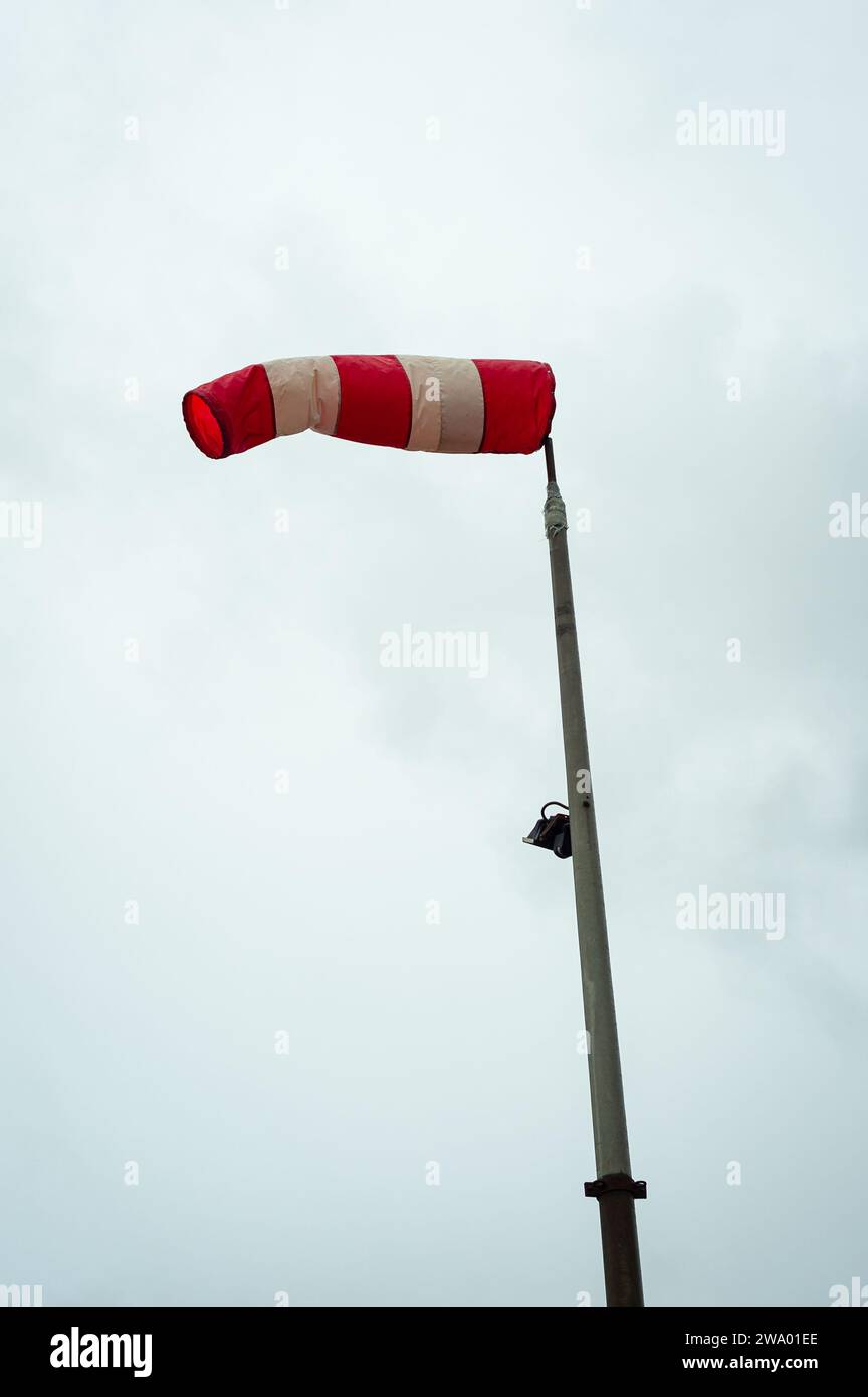 Meteorological instrument for measuring windspeed, known as a windsock ...