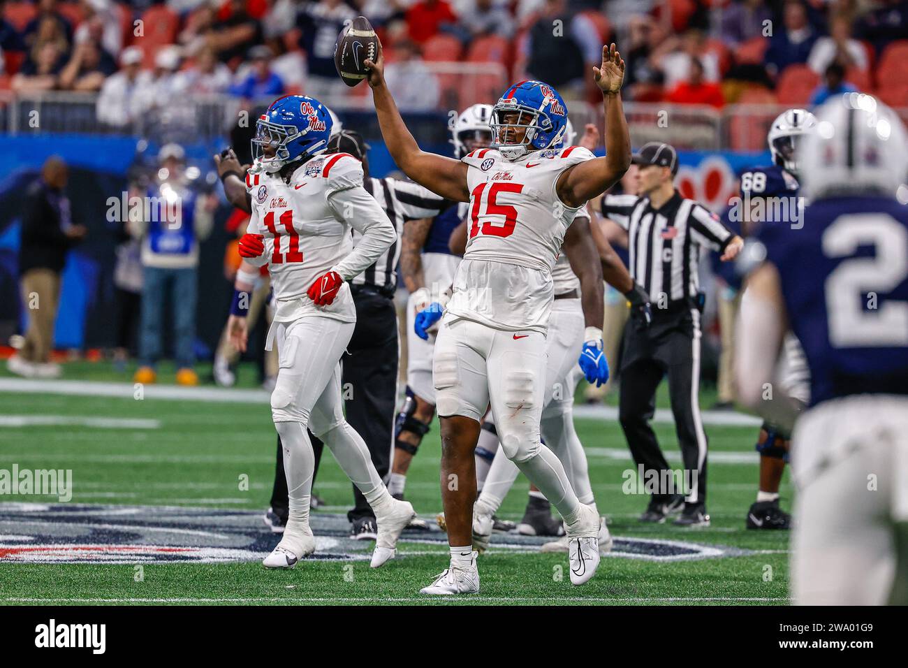 Atlanta, Georgia. 30th Dec, 2023. Jared Ivey of Ole Miss in action ...