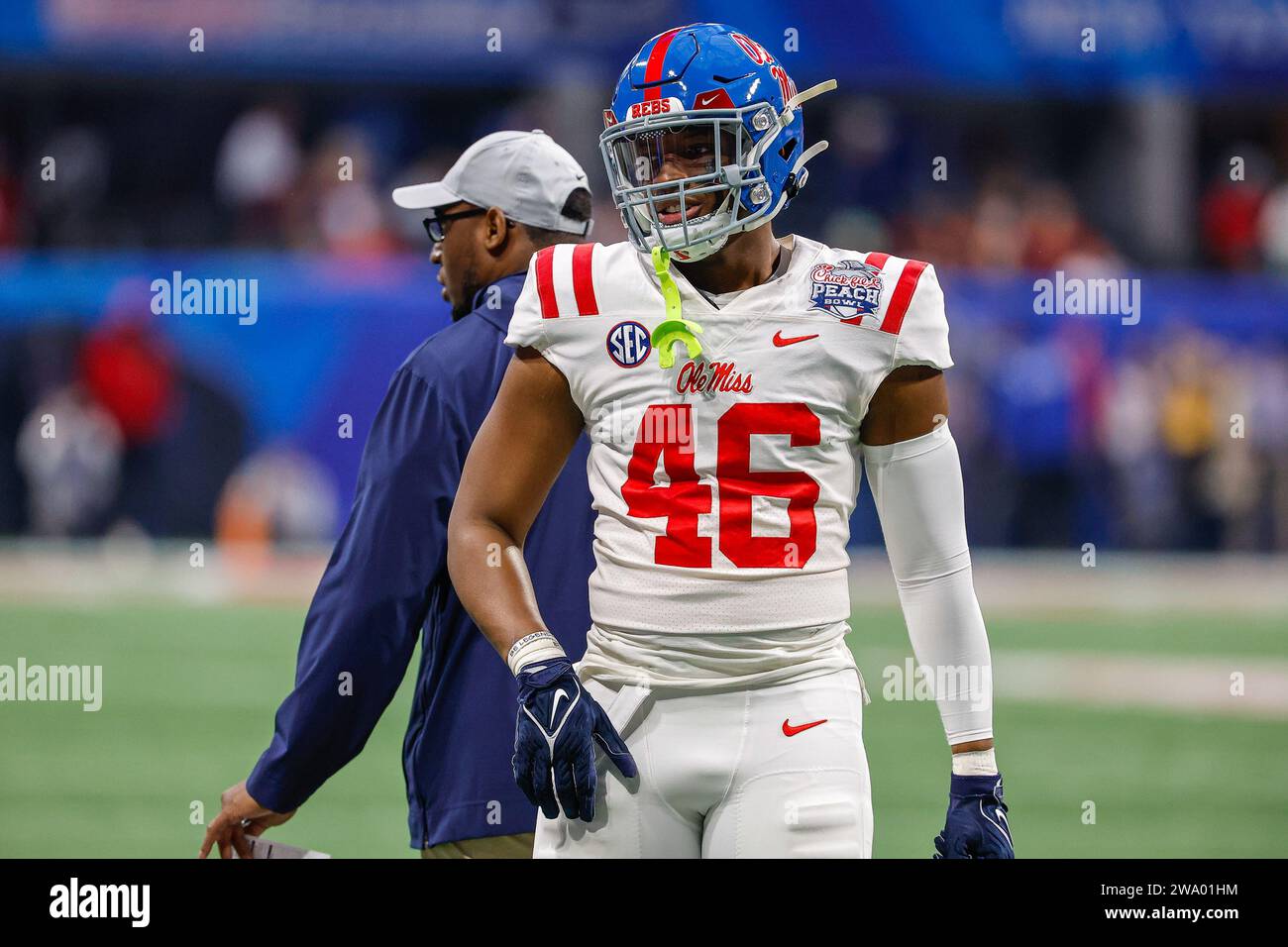 December 30, 2023: Salathiel Hemphill of Ole Miss in action during the ...