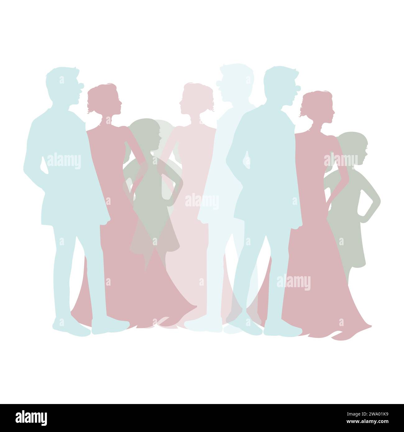 Colorful diverse people crowd. Diverse people group. Flat design vector ...