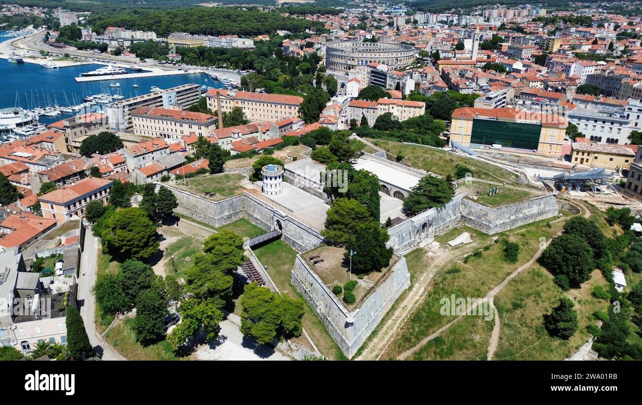 Drone photo pula citadel hi-res stock photography and images - Alamy