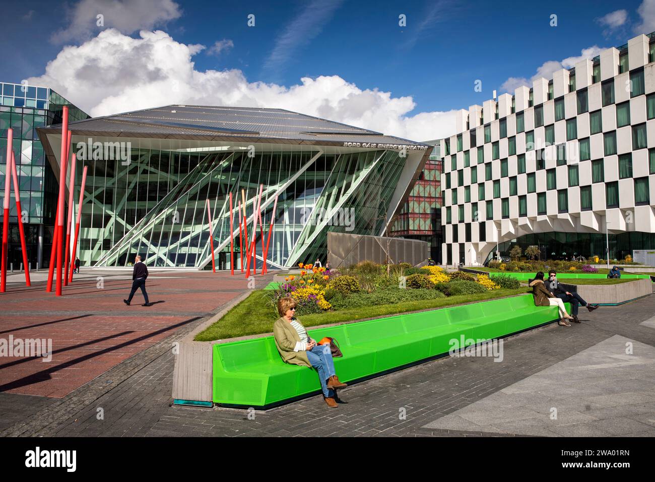 Ireland, Dublin, Grand Canal Square, Bord Gais Energy Theatre Stock ...