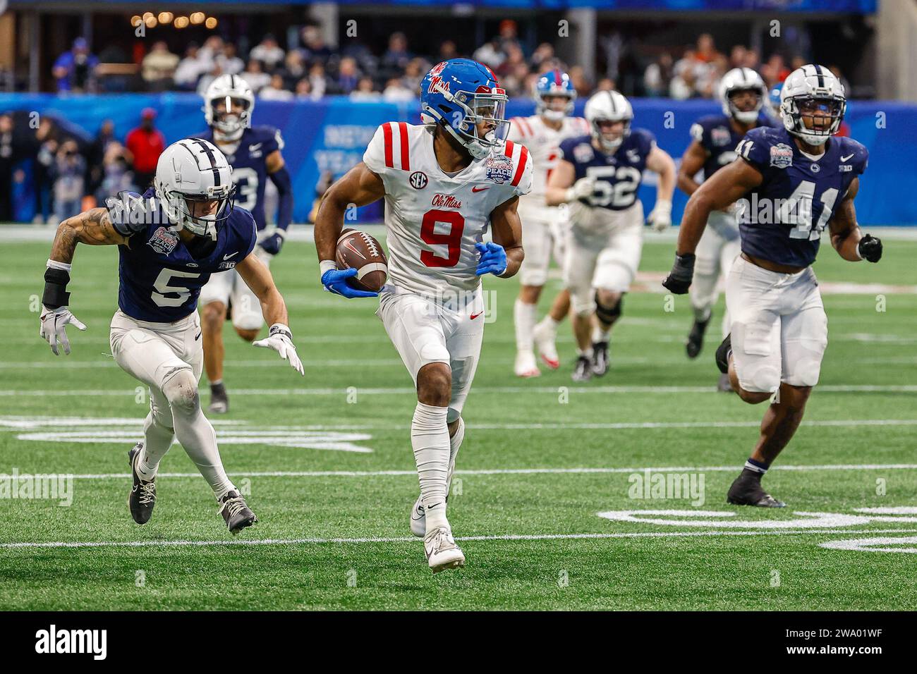 December 30, 2023: Tre Harris of Ole Miss in action during the Chick ...