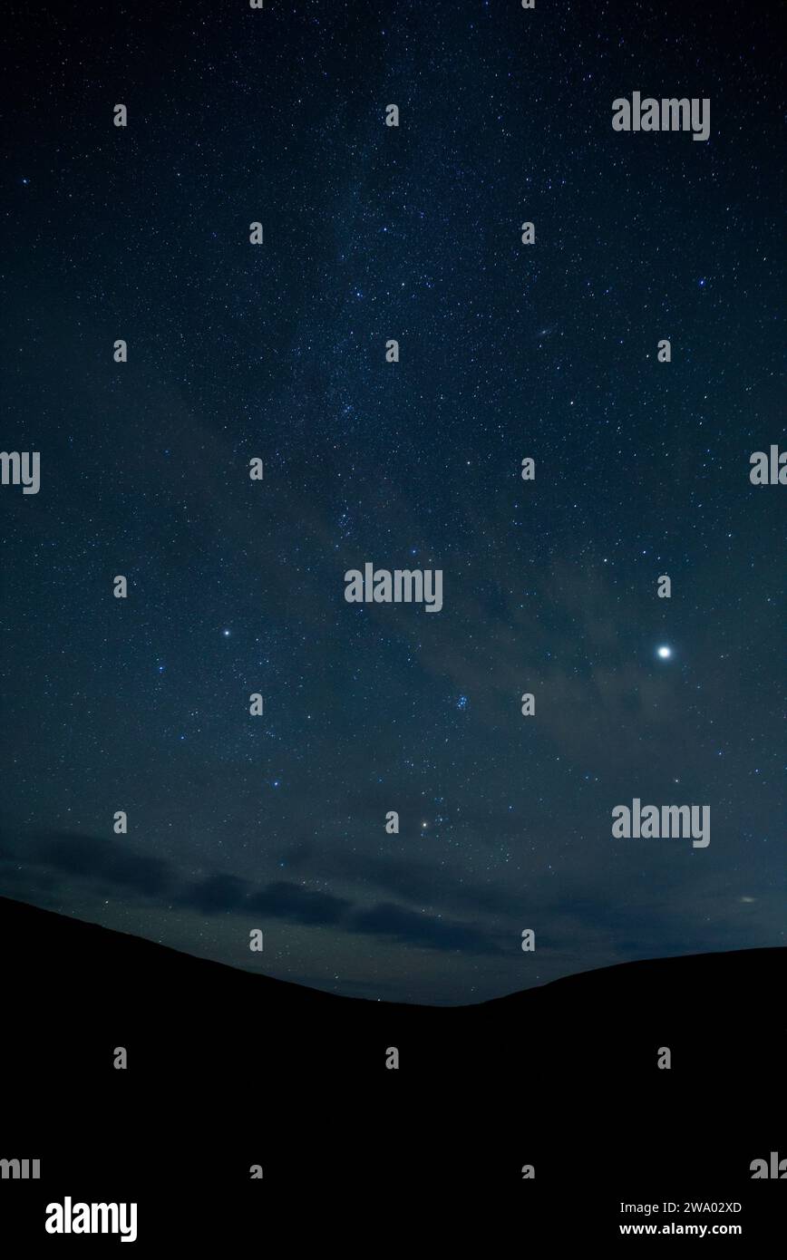 Night sky with planet Jupiter and stars, Scotland Stock Photo - Alamy