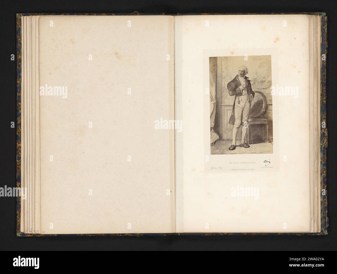 Photo production of a drawing by Mr. Gillenormand from Les Misérables ...