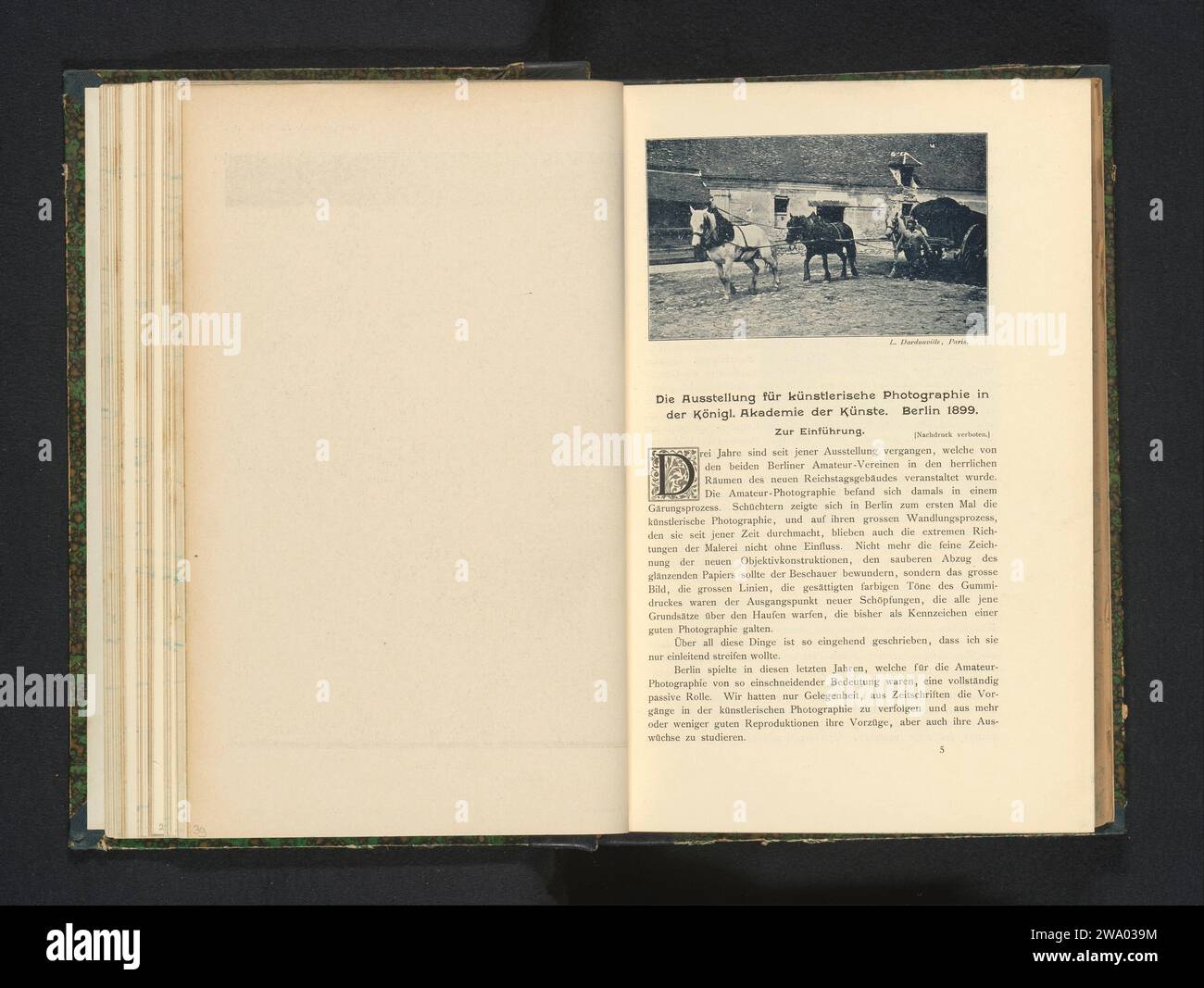 Man walks next to three horses for a cart, L. Dardonville, c. 1894 - in ...