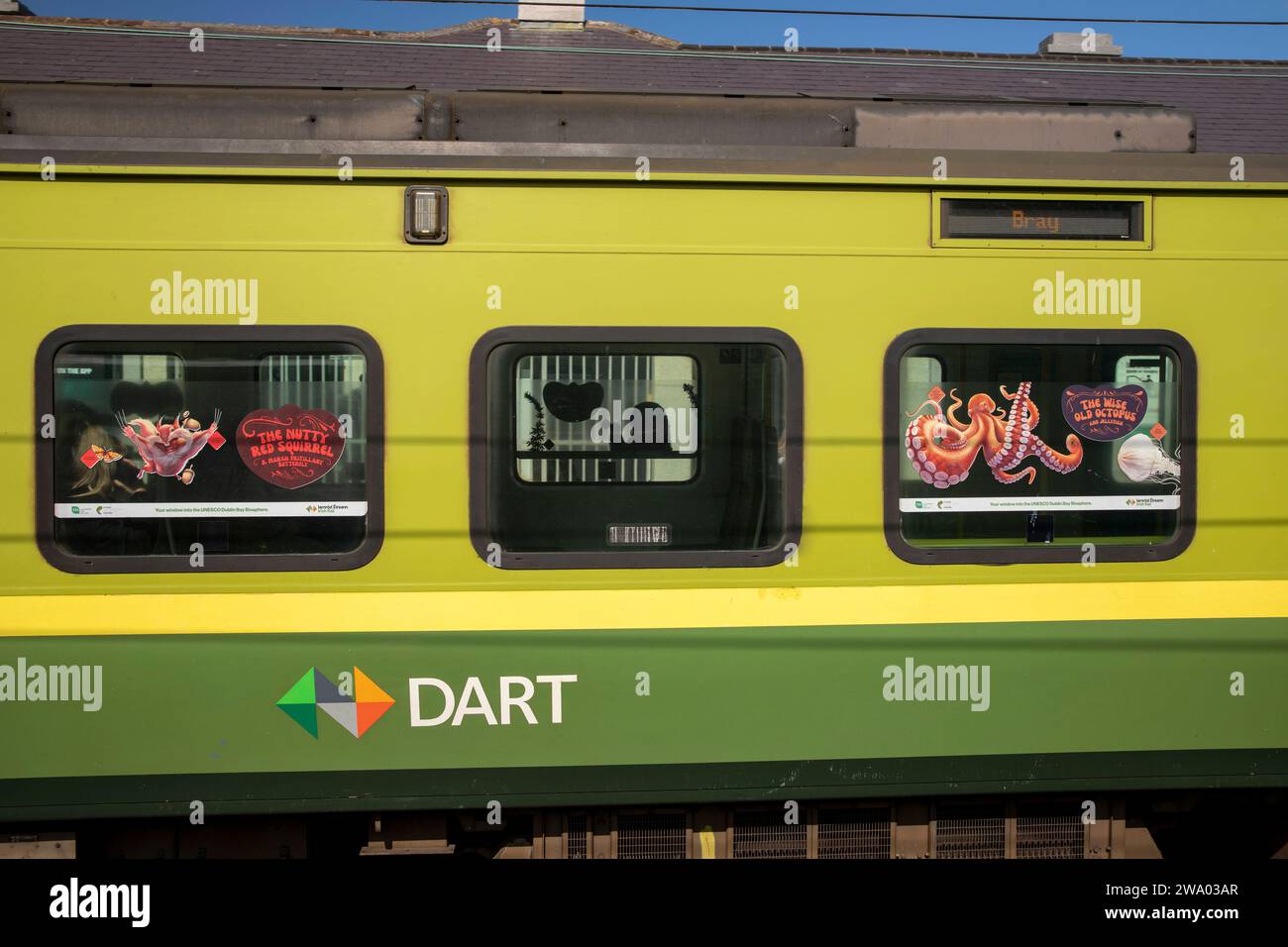 Ireland, Dublin, DART Train carriage Stock Photo - Alamy