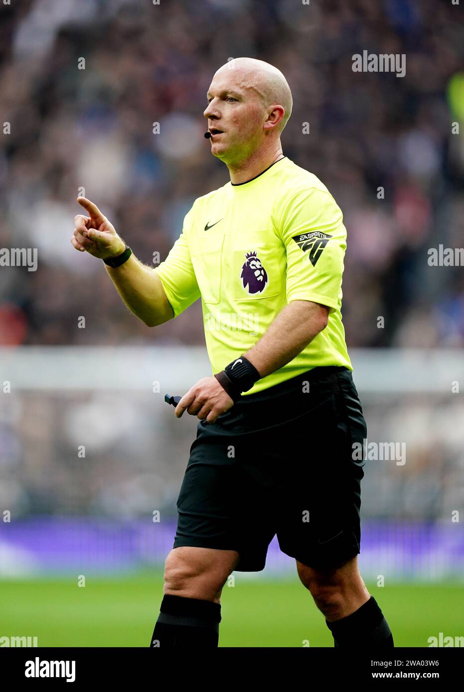 Simon Hooper, referee during the Premier League match at the Tottenham ...