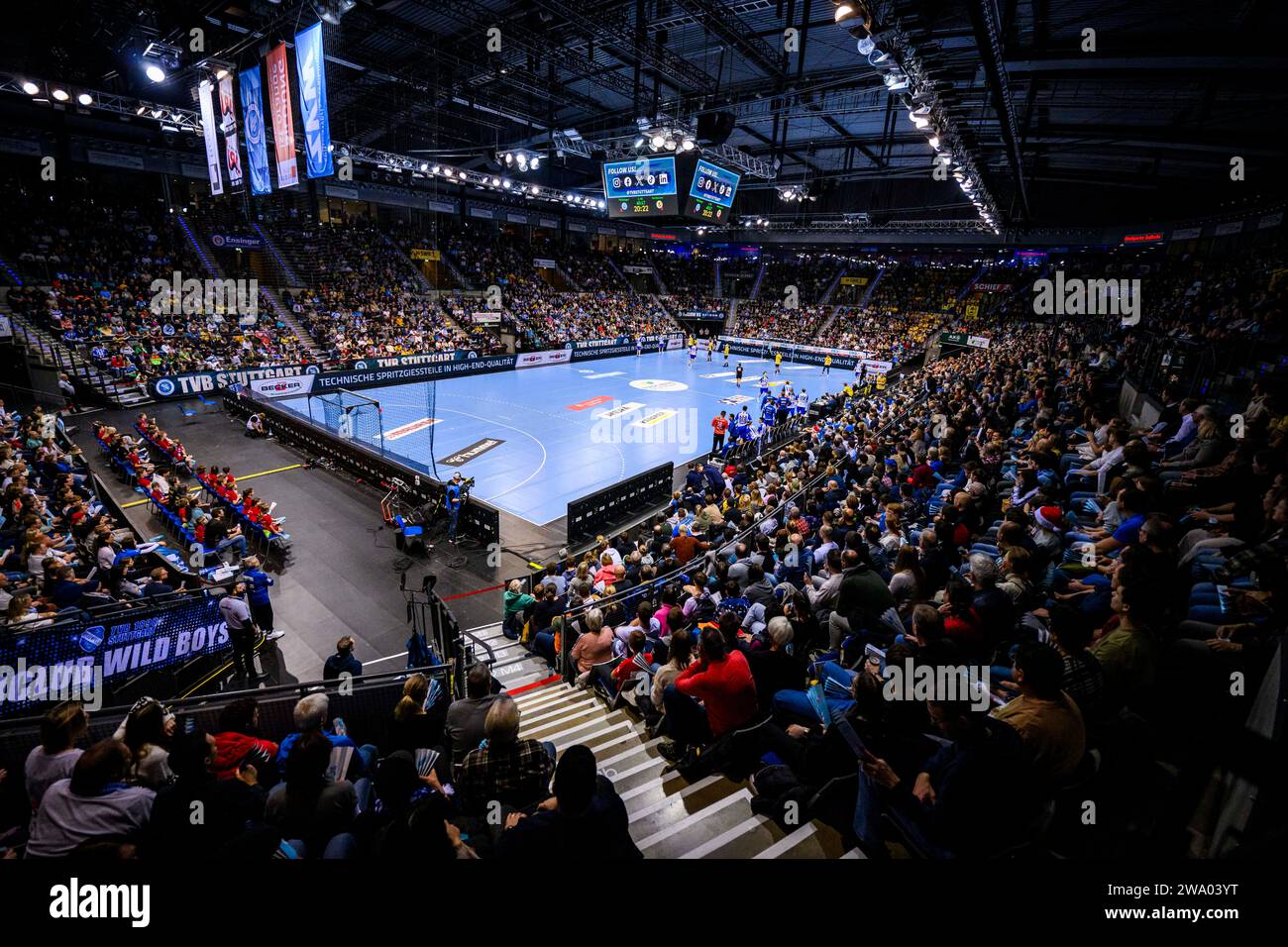 Stuttgart, Germany. 23rd Dec, 2023. Handball: 1st Bundesliga, men, 2023 ...