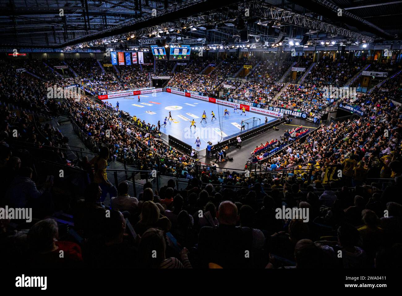 Stuttgart, Germany. 23rd Dec, 2023. Handball: 1st Bundesliga, men, 2023 ...