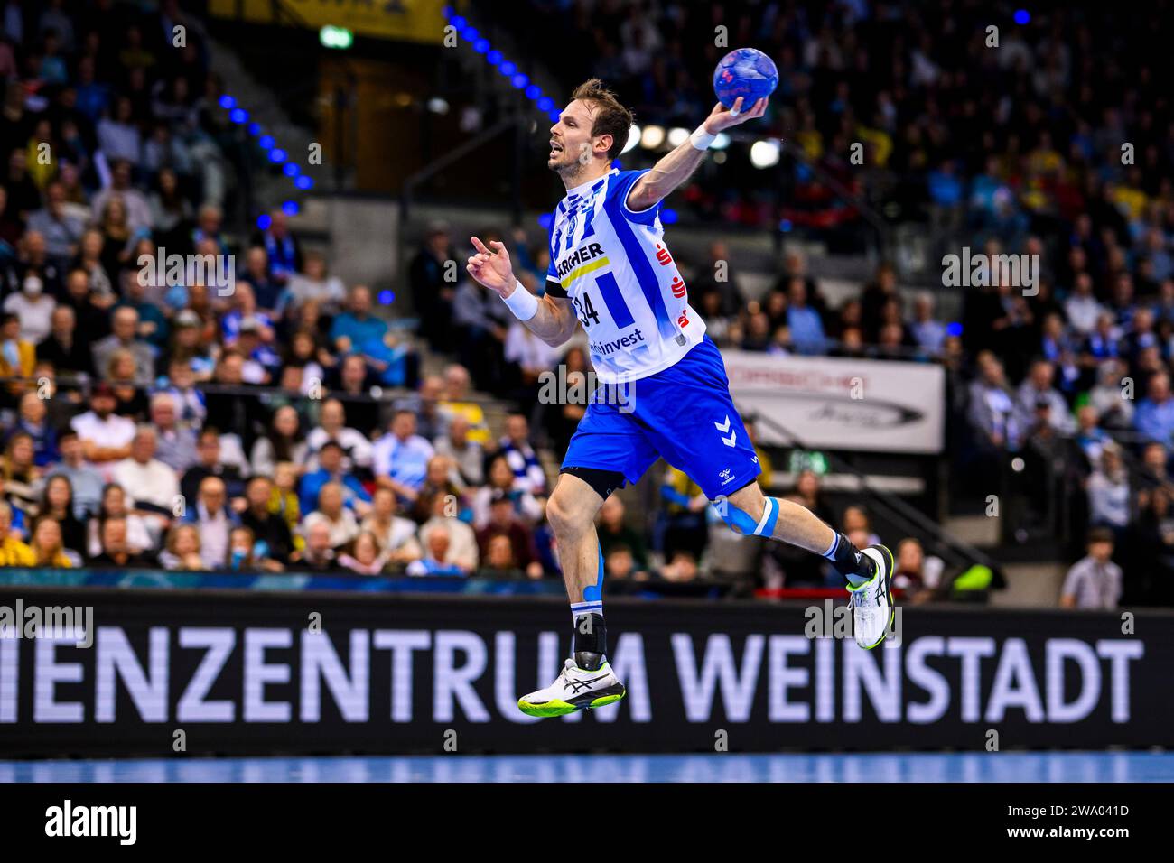 Stuttgart, Germany. 23rd Dec, 2023. Handball: 1st Bundesliga, men, 2023 ...