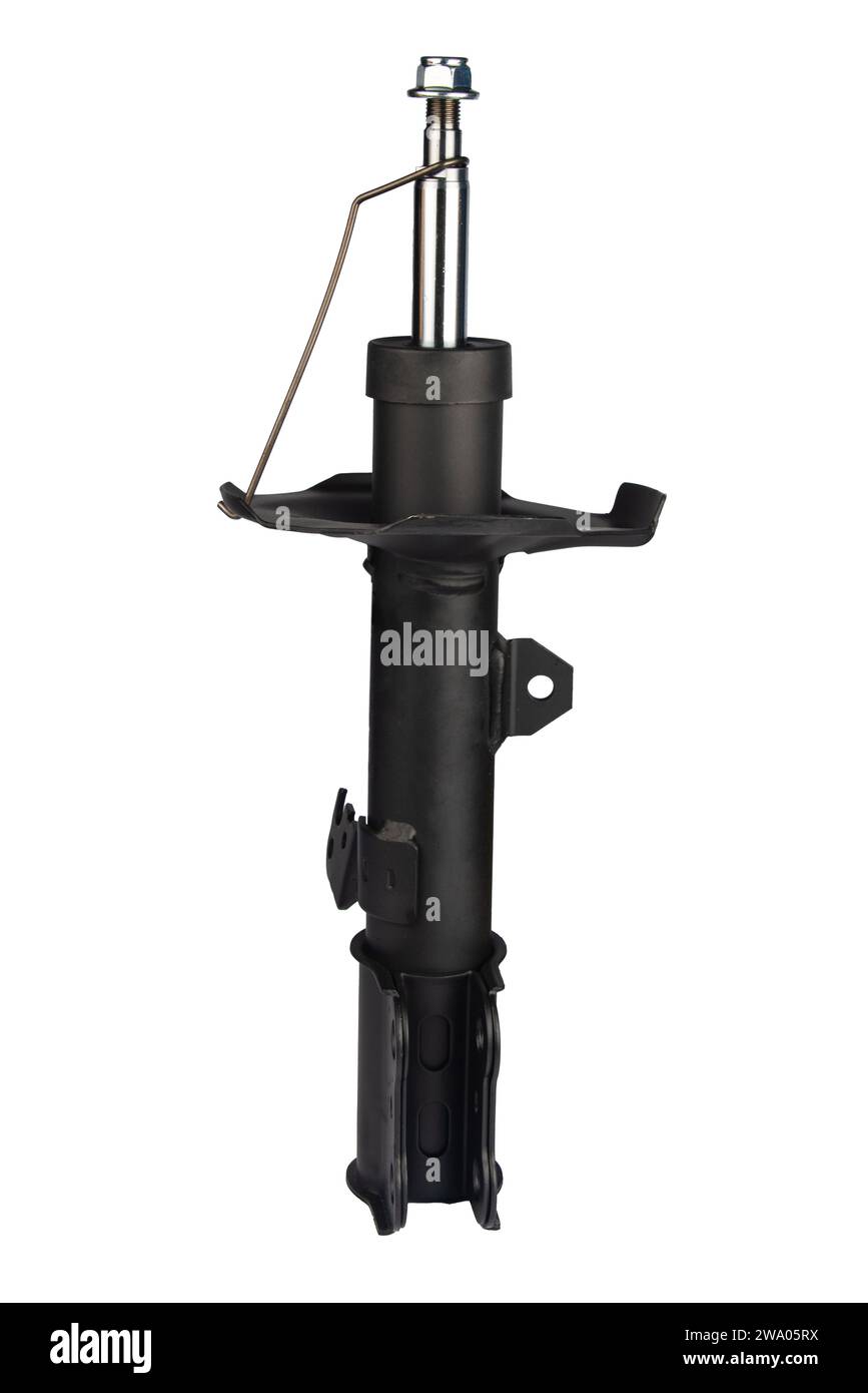 shock absorber for front wheels of motor vehicles, isolated Stock Photo ...