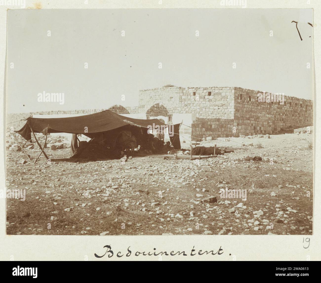 Bedouin tent between Umm Qais in Jordan and Samakh in Israel, 1898 ...