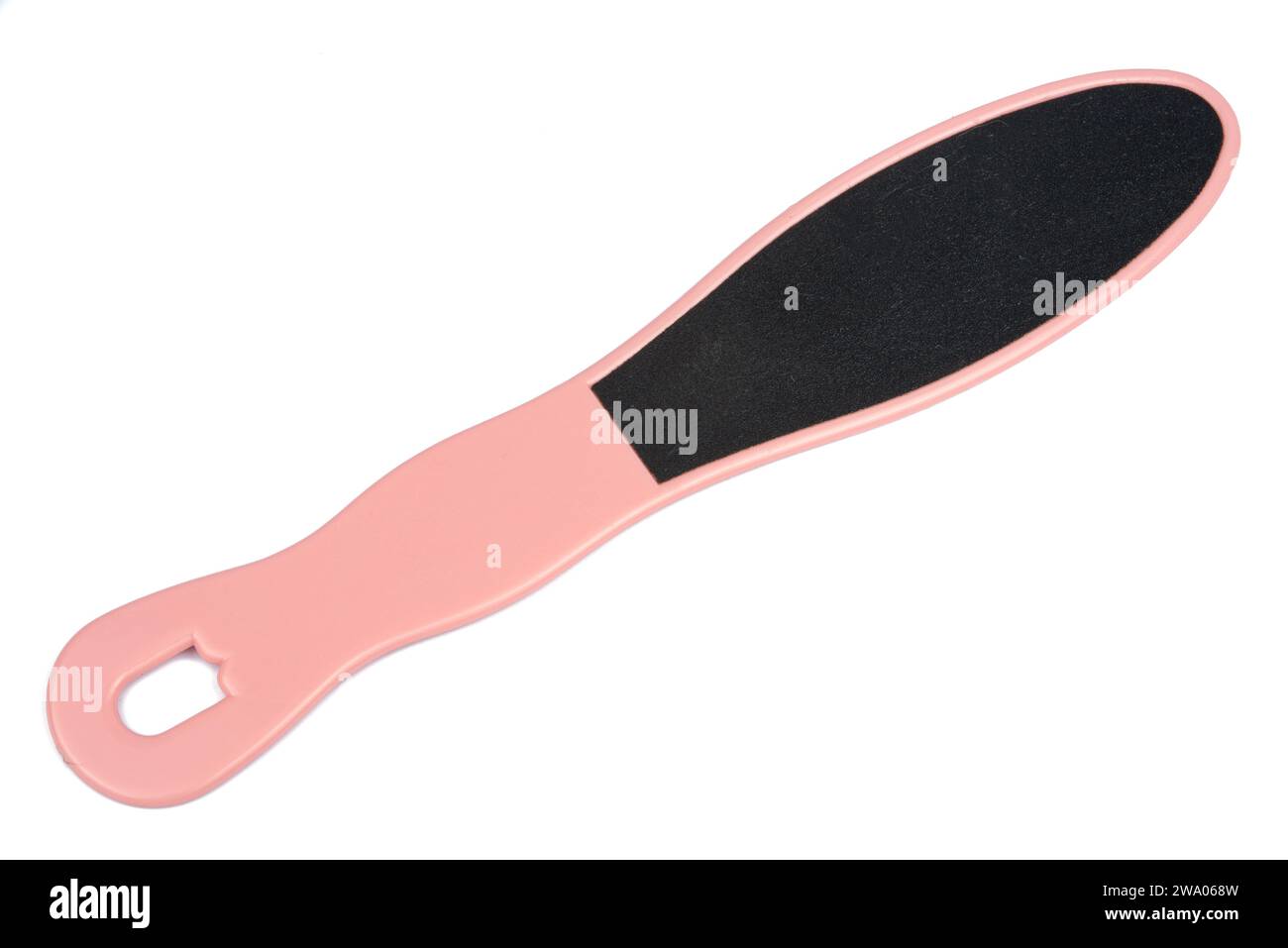 Pink foot file on white background, top view. Pedicure tool Stock Photo ...