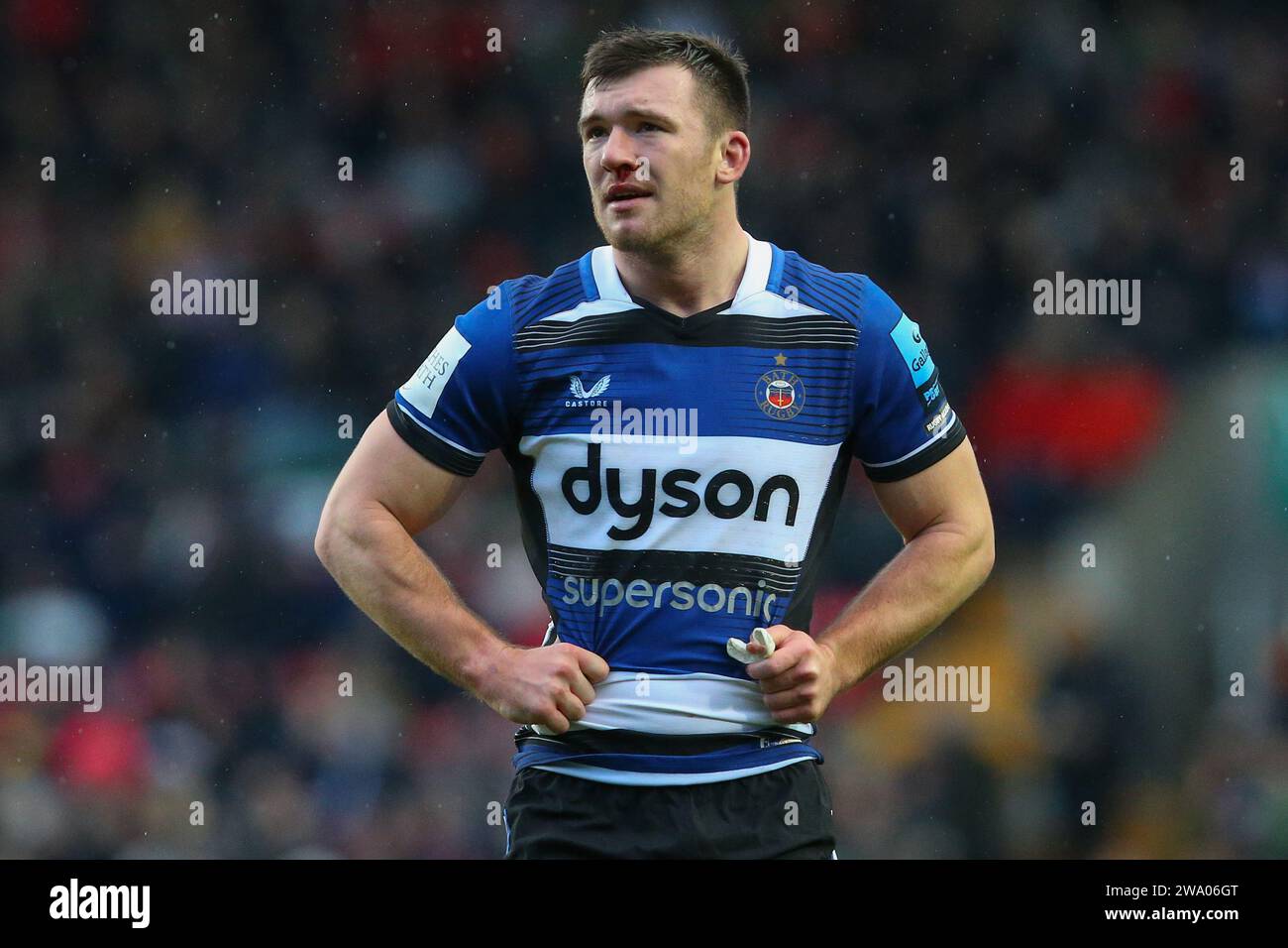 Jaco Coetzee of Bath during the Gallagher Premiership match Leicester Tigers vs Bath Rugby at ...