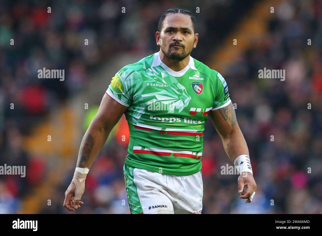 Solomone Kata of Leicester Tigers during the Gallagher Premiership ...