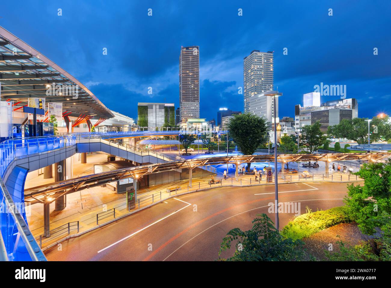 Gifu City, Japan cityscape over Nobunaga Plaza and Gifu Station at night Stock Photo - Alamy