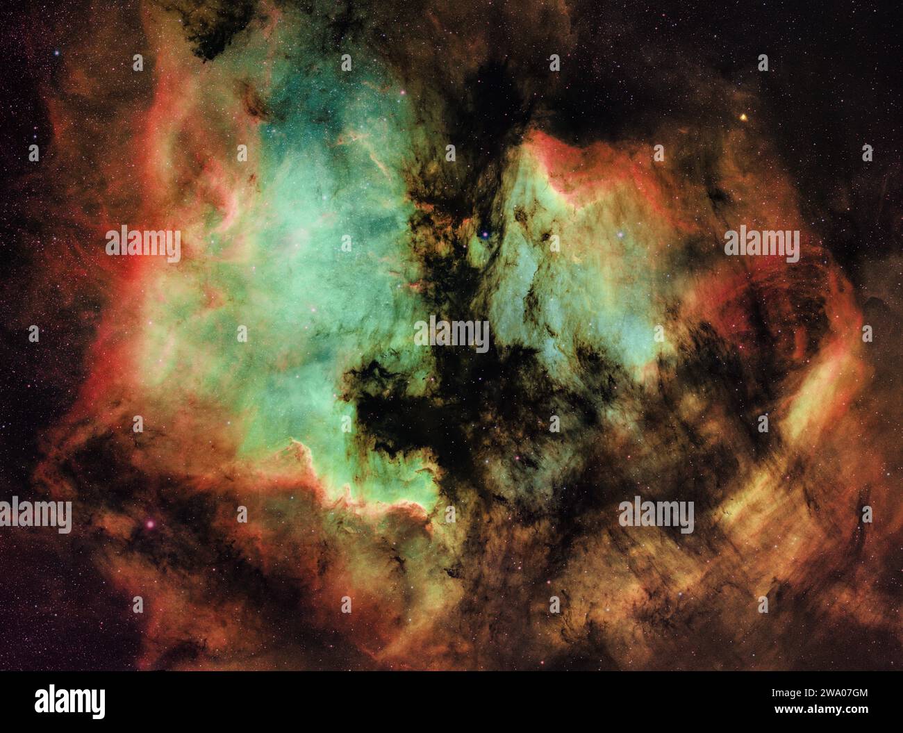 NGC7000, North American, Nebula, stars, pelican Stock Photo - Alamy