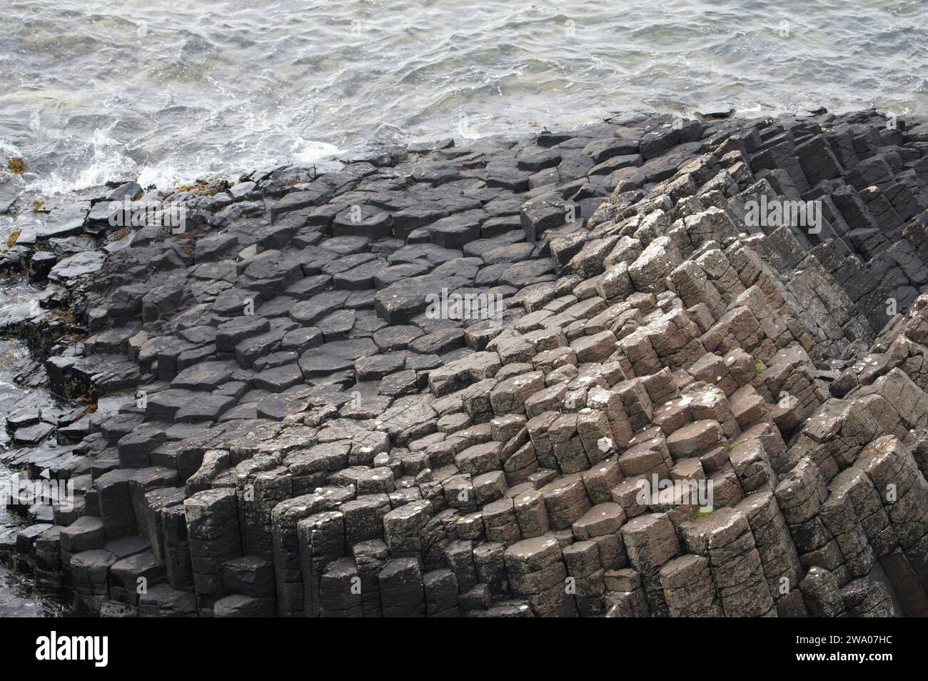 Hexagonal Basalt Columns located at Ardmeanach Peninsula on the Inner ...
