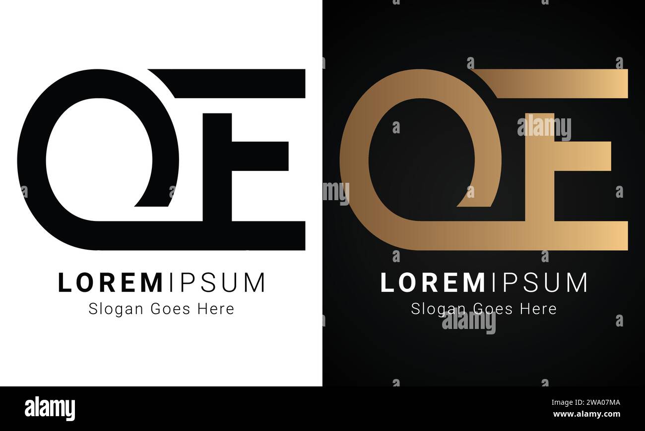 Luxury Initial EQ or QE Monogram Text Letter Logo Design Stock Vector Image & Art - Alamy