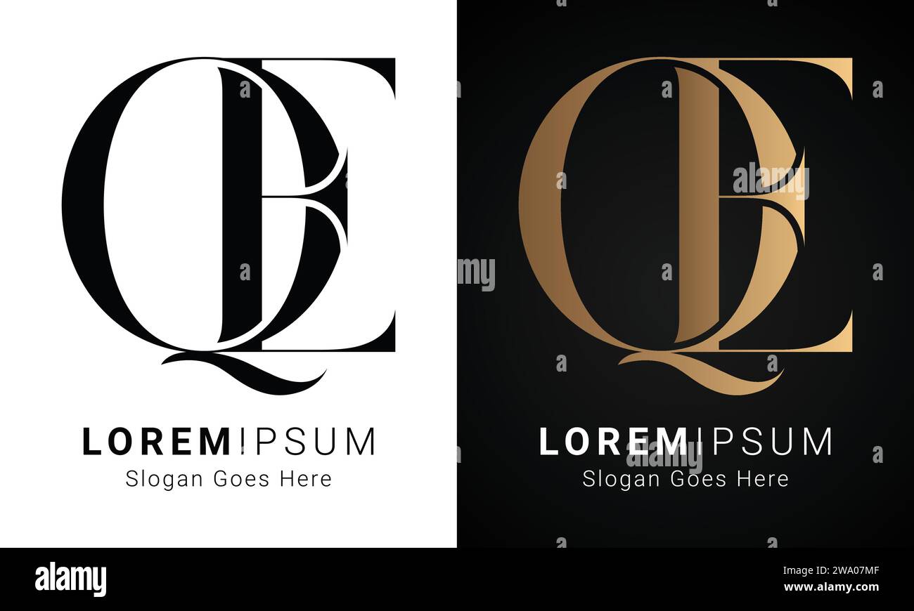 Eq letter design hi-res stock photography and images - Alamy