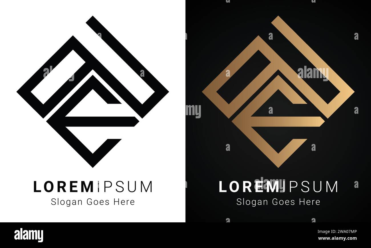 Letter e wedding logo hi-res stock photography and images - Alamy