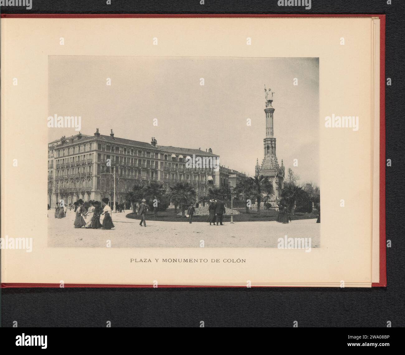 View of a monument for Christoffel Columbus on the Plaza de Colón in ...