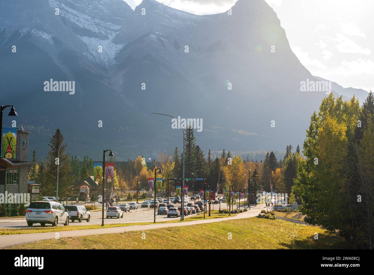 Canmore, AB, Canada - OCT 5 2023 : Trans-Canada Highway (Highway 1 ...