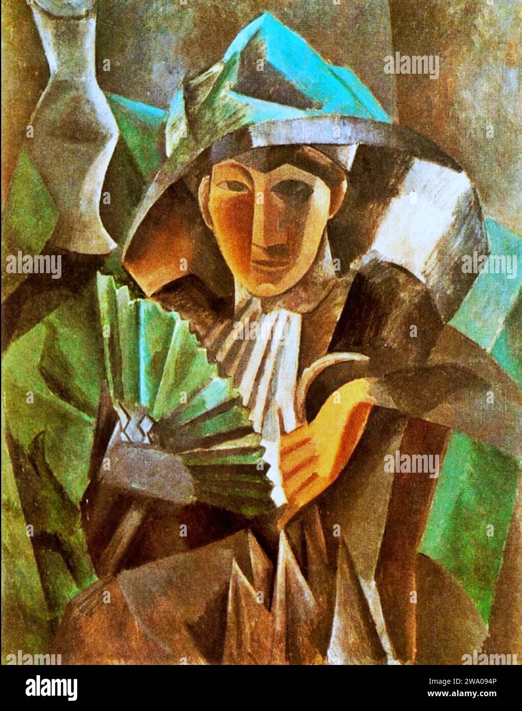 Lady with a Fan, 1909 (Painting) by Artist Picasso, Pablo (1881-1973 ...
