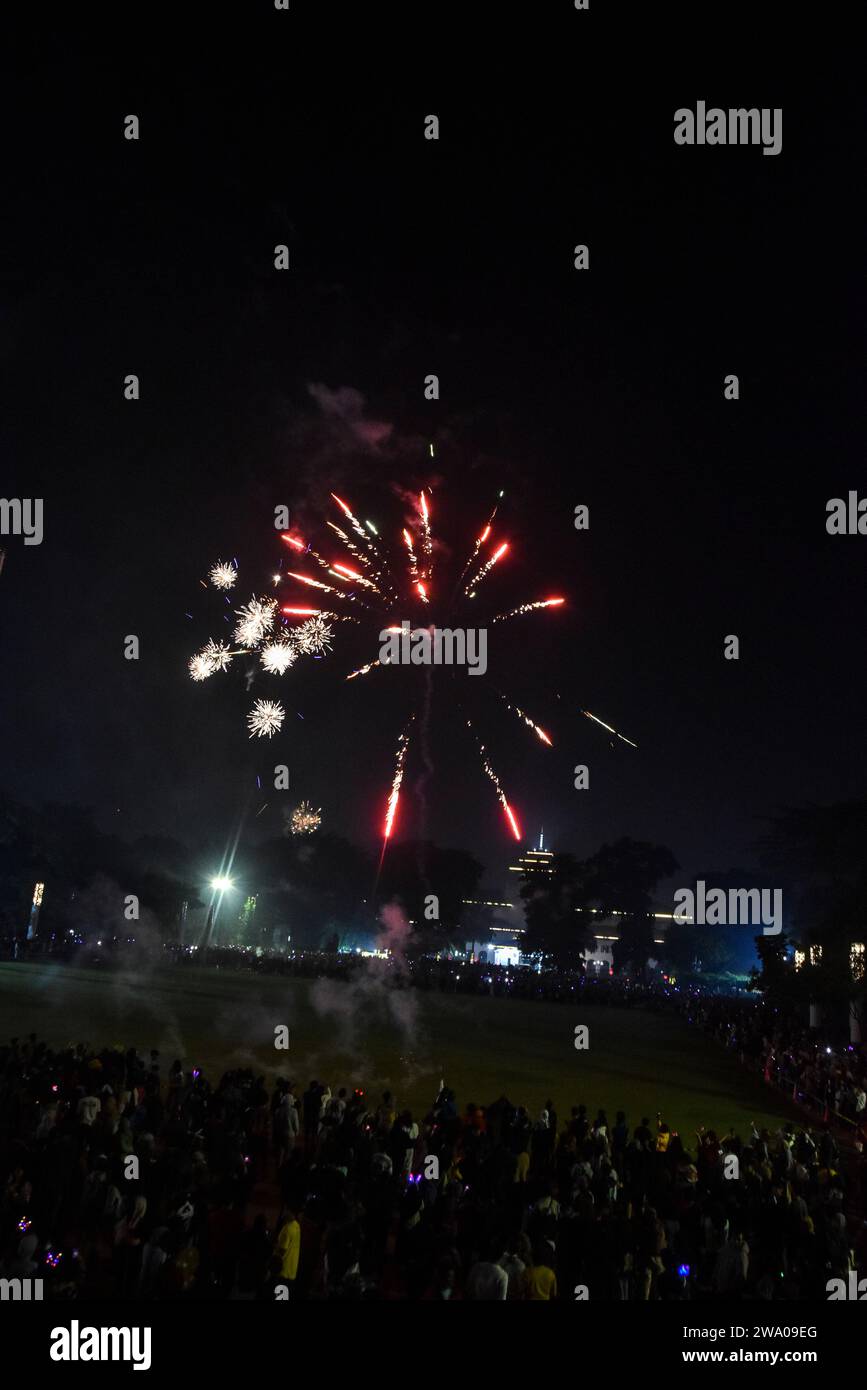 Bandung, West Java, Indonesia. 1st Jan, 2024. Visitors watched the ...