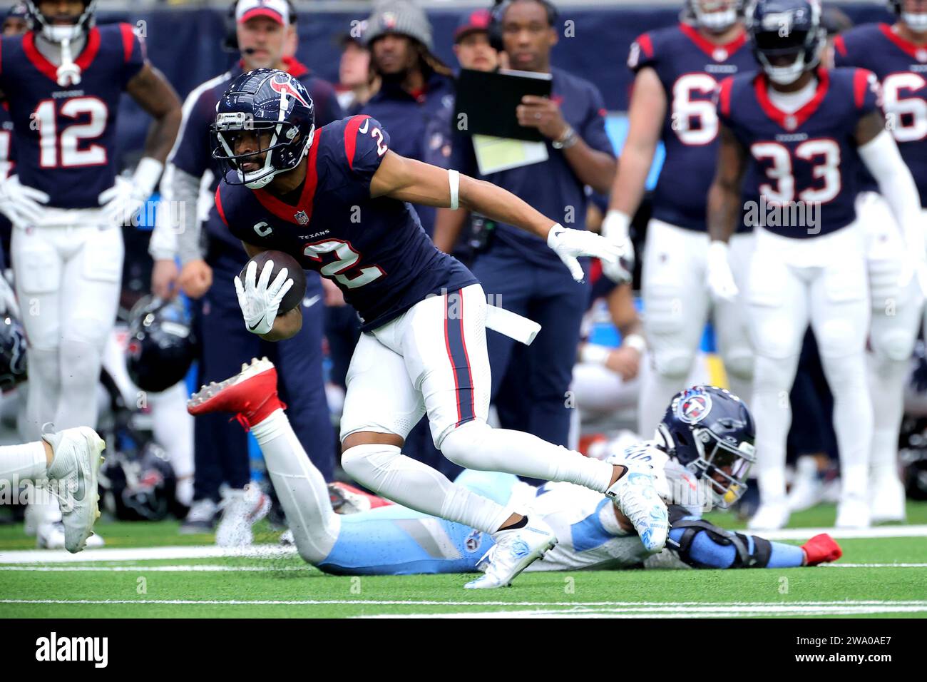 Houston, Texas, USA. 31st Dec, 2023. Houston Texans wide receiver ...