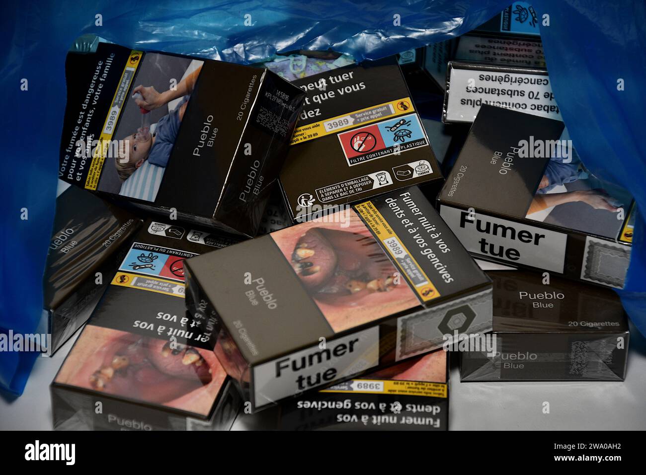 France. 31st Dec, 2023. In this photo illustration, loose packets of ...