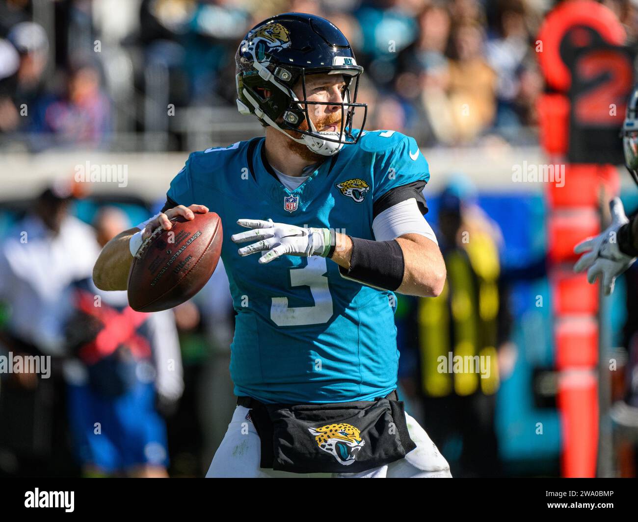 December 31, 2023: Jacksonville Jaguars quarterback C.J. Beathard (3) in second quarter during ...
