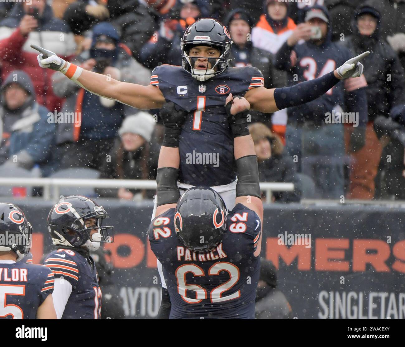 Chicago, United States. 31st Dec, 2023. Chicago Bears quarterback ...