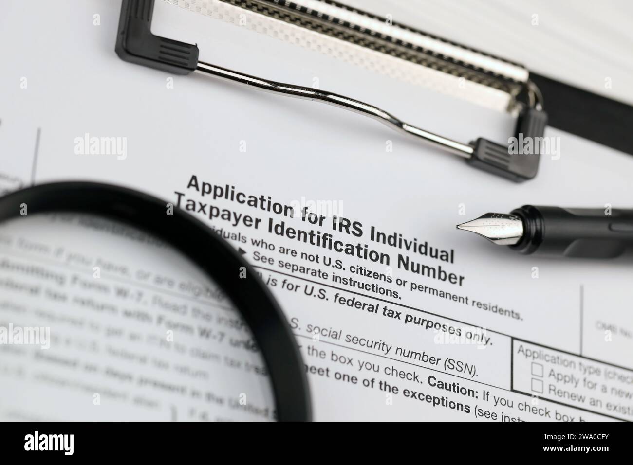 IRS Form W-7 Application for IRS Individual taxpayer identification ...