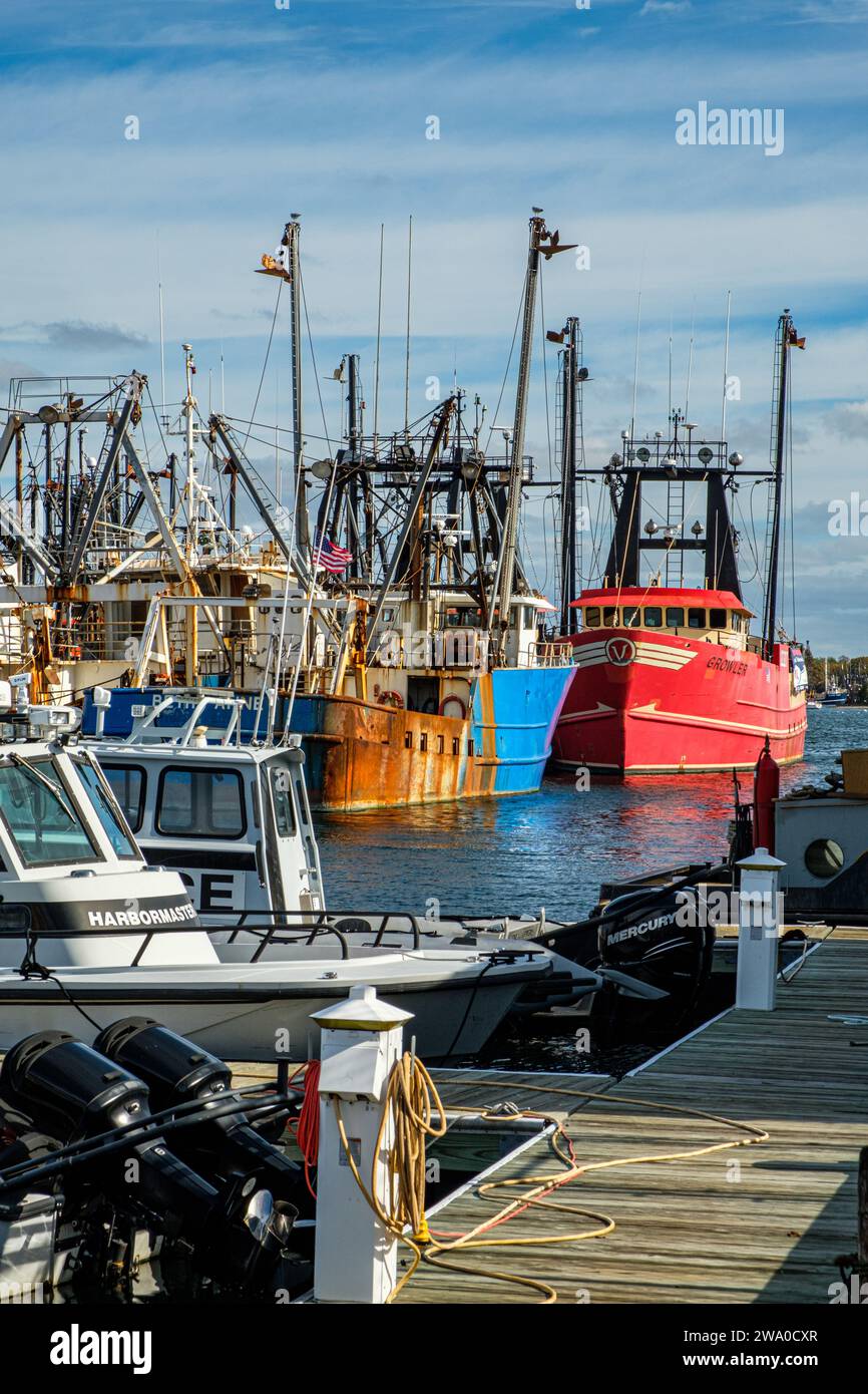 Commercial Fishing Boats, Port of New Bedford, Acushnet River, New ...