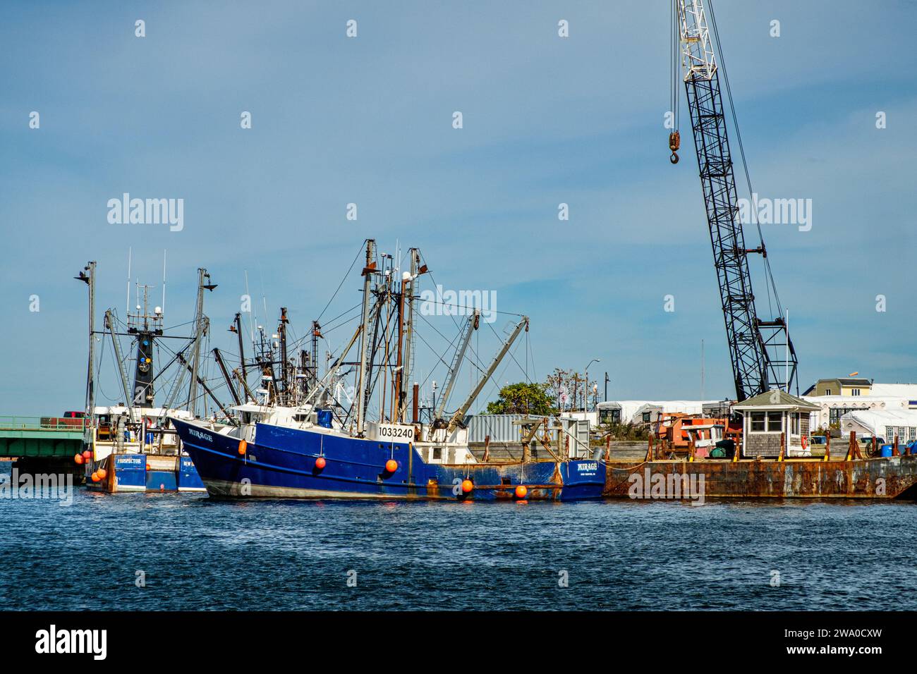Commercial Fishing Boats, Port of New Bedford, Acushnet River, New ...