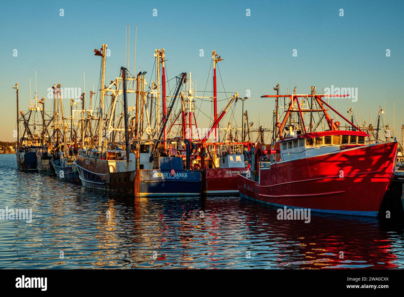 Commercial Fishing Boats, Port of New Bedford, Acushnet River, New ...