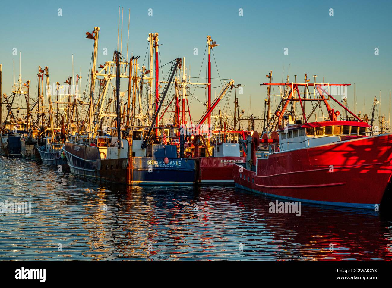 Commercial Fishing Boats, Port of New Bedford, Acushnet River, New ...