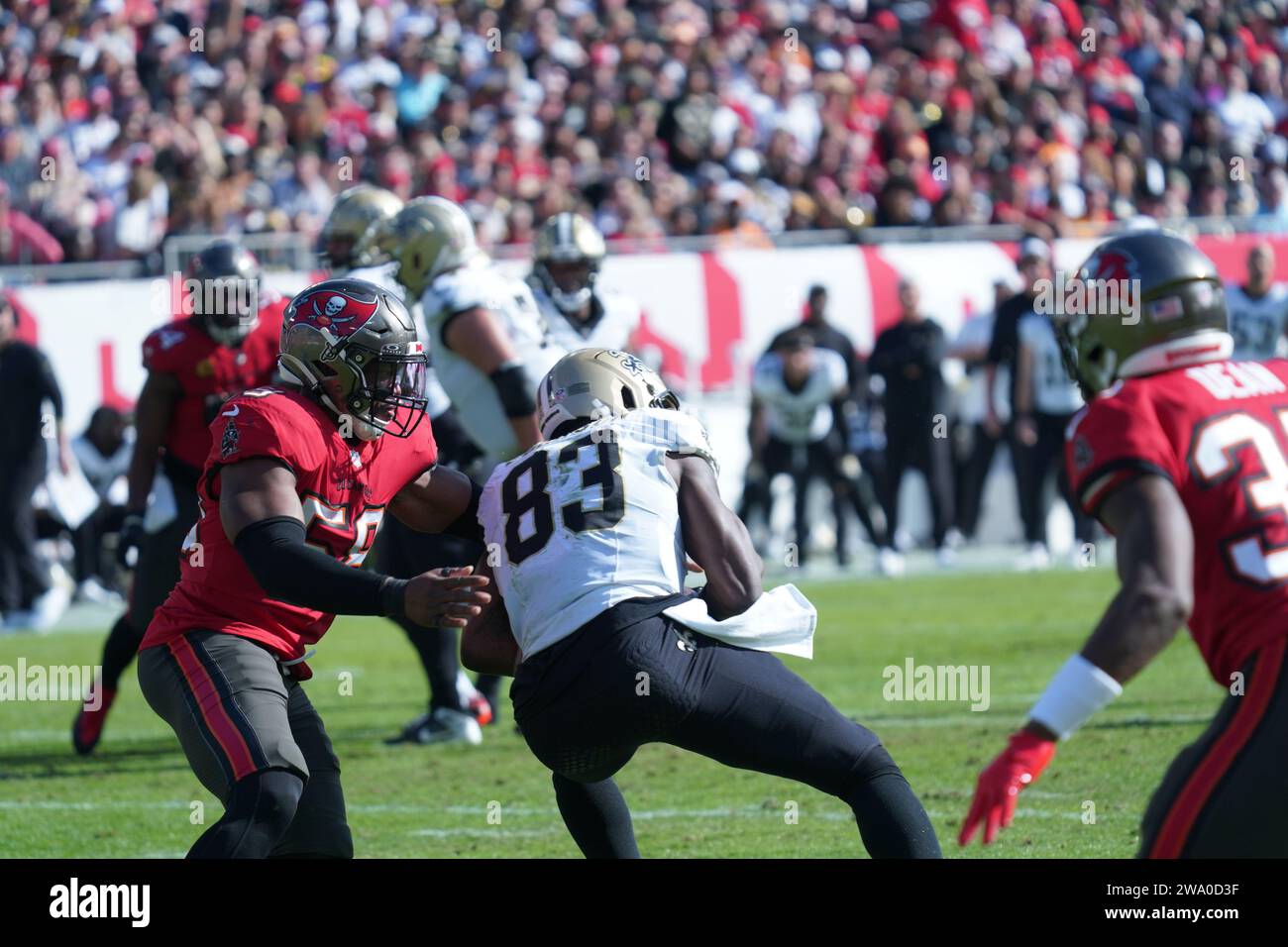Tampa Bay, Florida, USA, December 31, 2023, New Orleans Saints fplayer ...