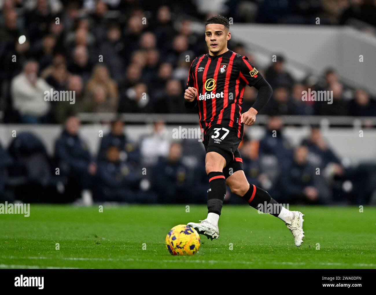 London, UK. 31st Dec, 2023. Max Aarons (Bournemouth) during the ...