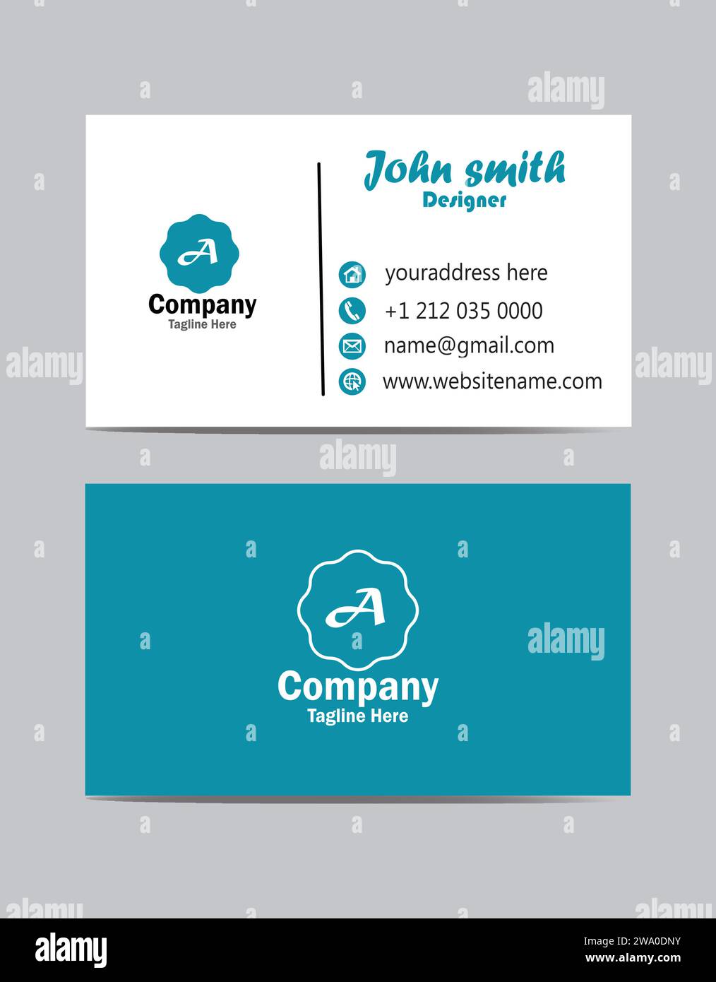 Business card template customize Stock Vector Images - Alamy