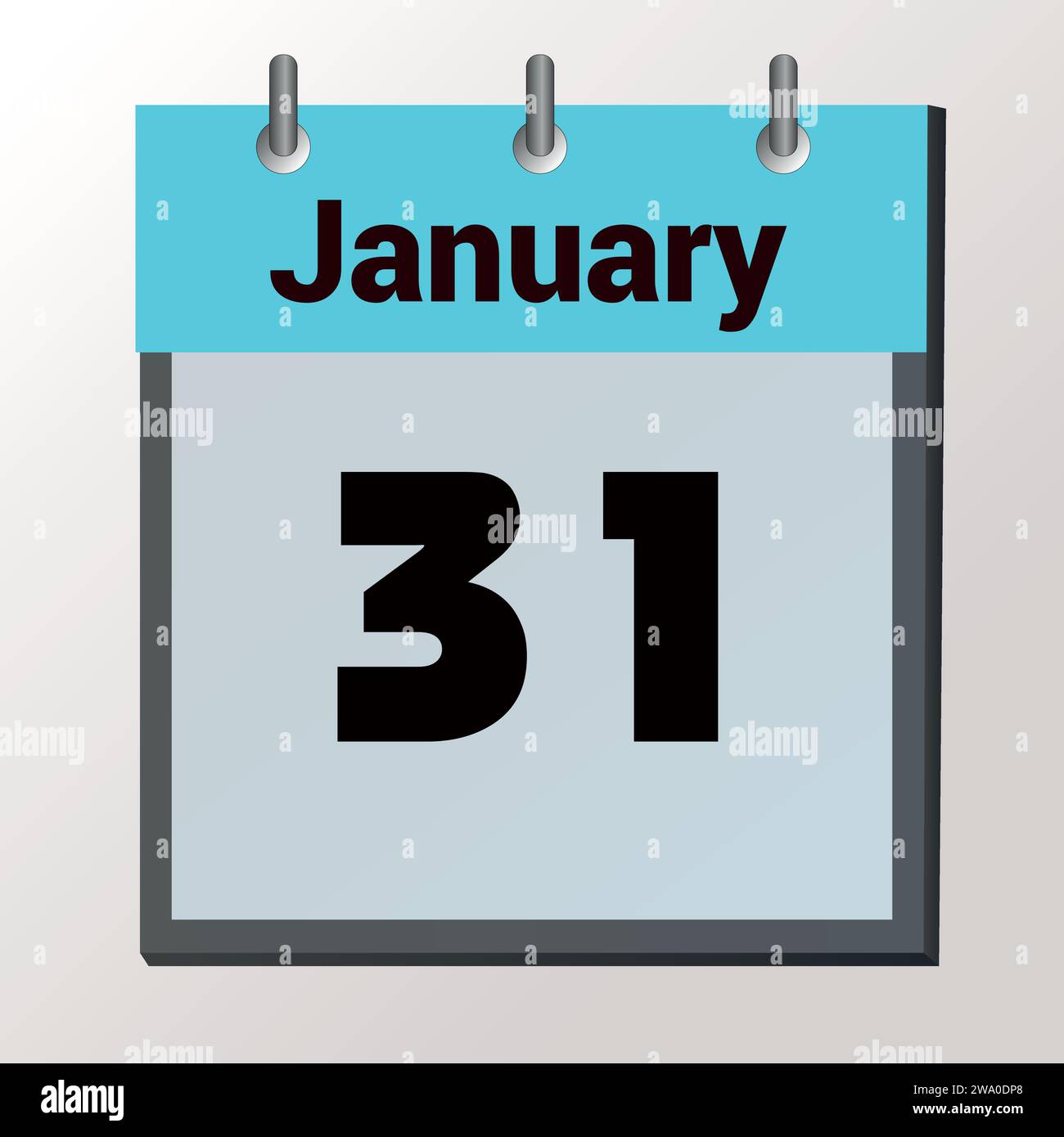 day on the calendar, vector image format, January 31 Stock Vector Image ...