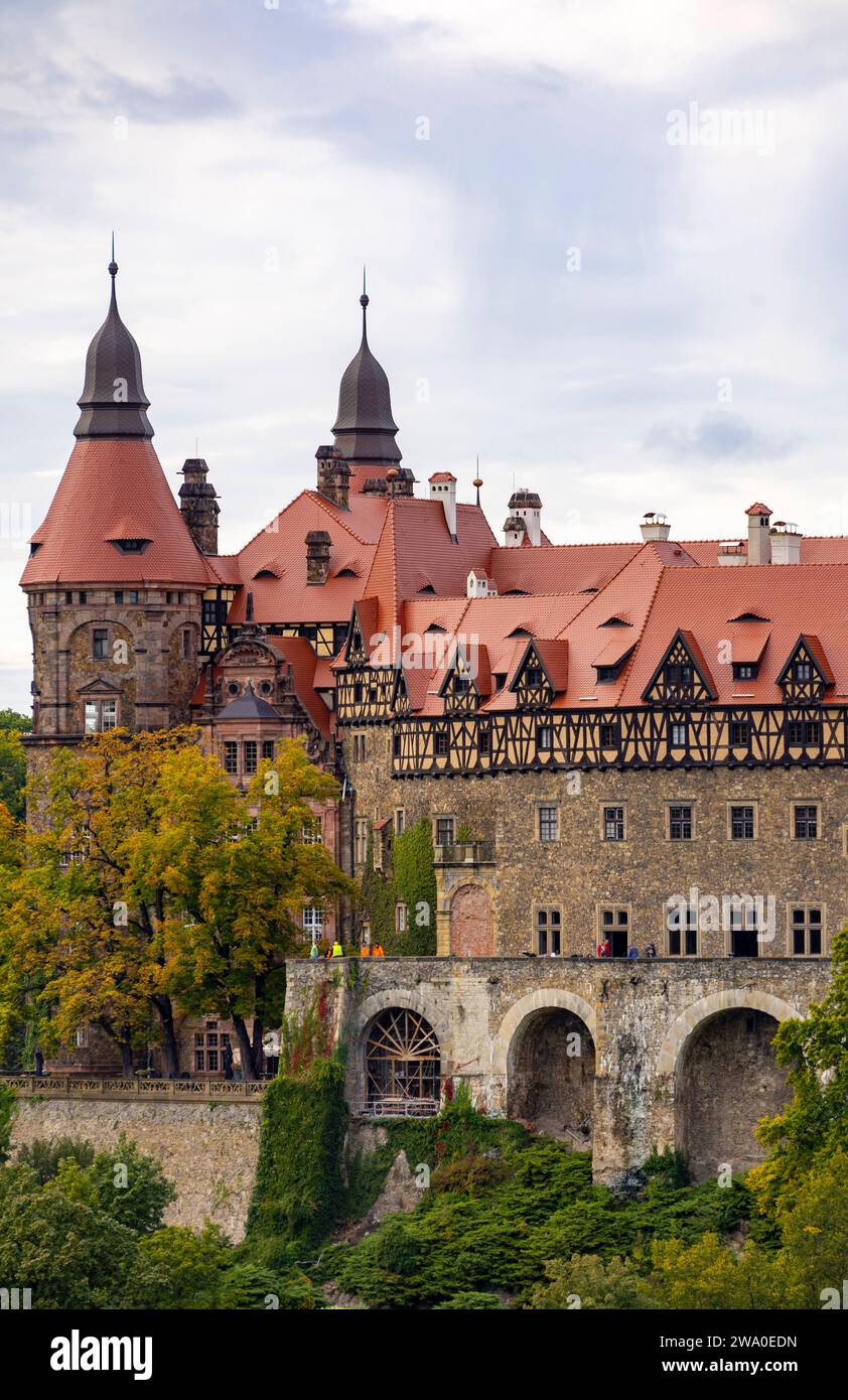 Schlesien Aussenansicht Schloss Fuerstenstein Zamek KsiÄÖÅ¼. Das ...